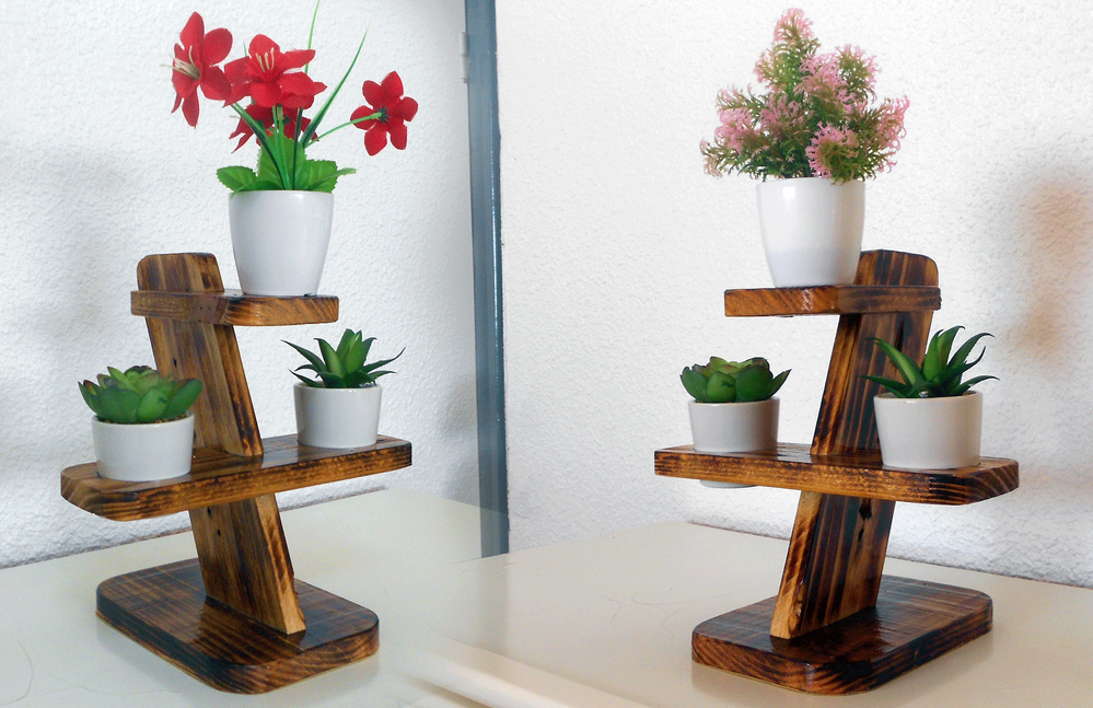 Macetero de mesa rústico con madera de palé | Comunidad Comunidad Leroy ...